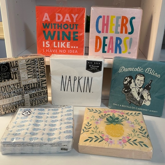 Dining | Cocktail Napkins Bundle Of 7 Packages All Nwt | Poshmark